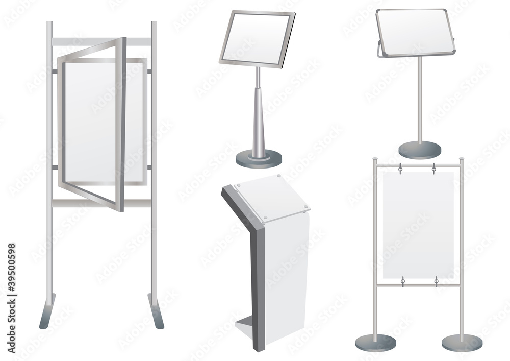 Promotion Stand set Stock Vector | Adobe Stock