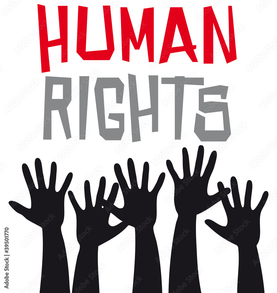 Human rights with hands up Stock Vector | Adobe Stock
