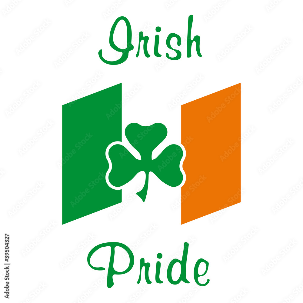 Irish Pride with flag Stock Vector | Adobe Stock