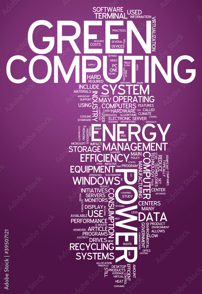 Word Cloud "Green Computing" Stock Illustration | Adobe Stock