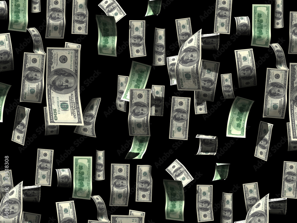 falling money Stock Photo | Adobe Stock