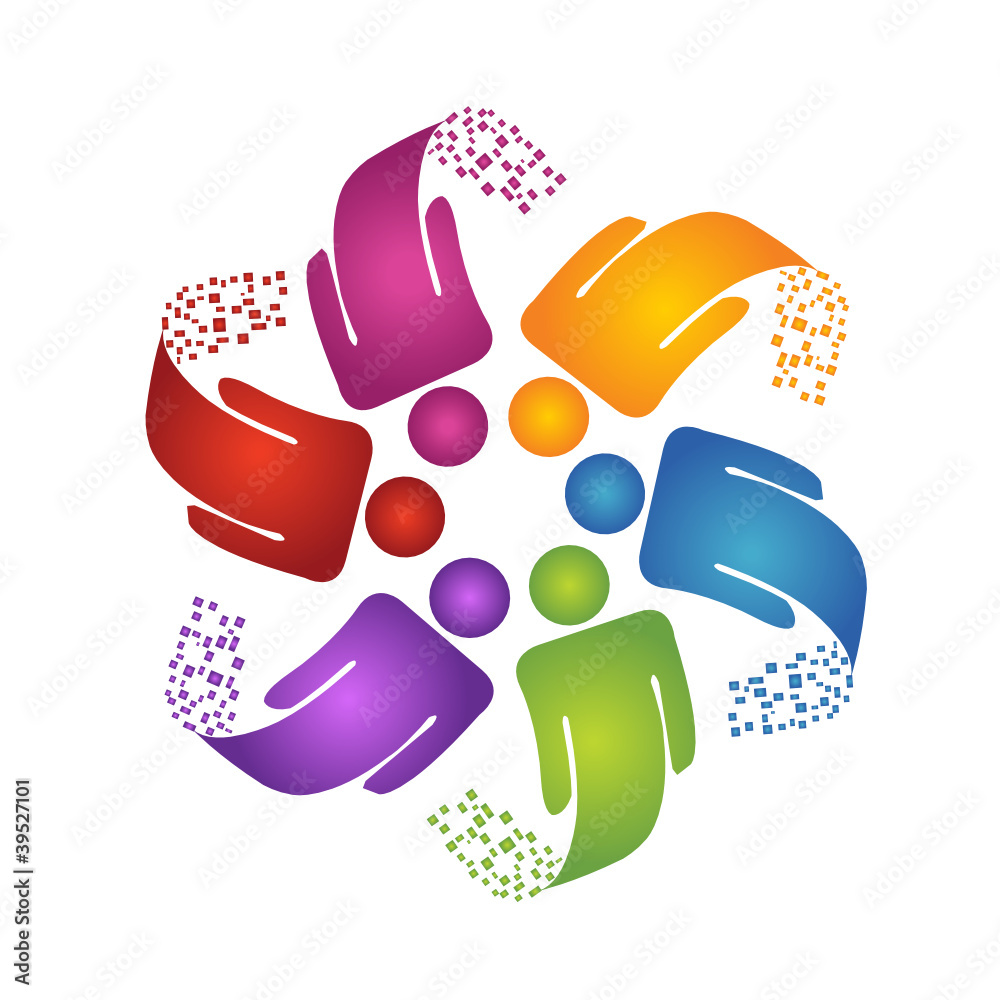 Teamwork strategies logo Stock Vector | Adobe Stock