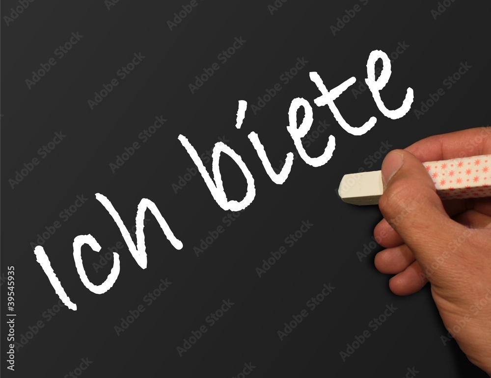 Tafel ich biete Stock Photo | Adobe Stock