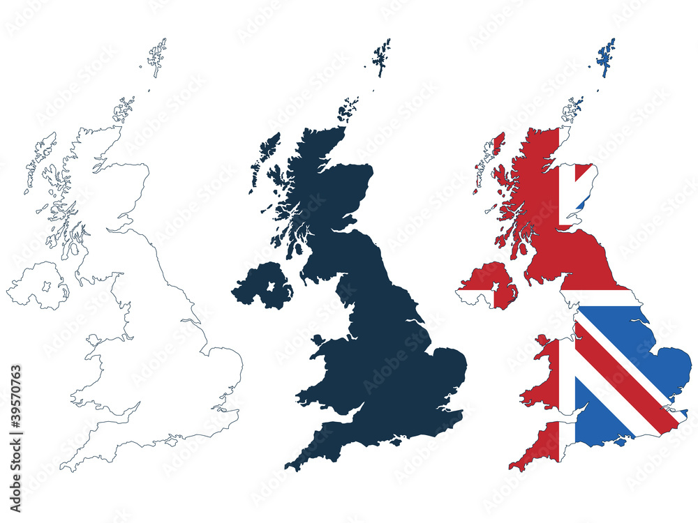 great britain map Stock Vector | Adobe Stock