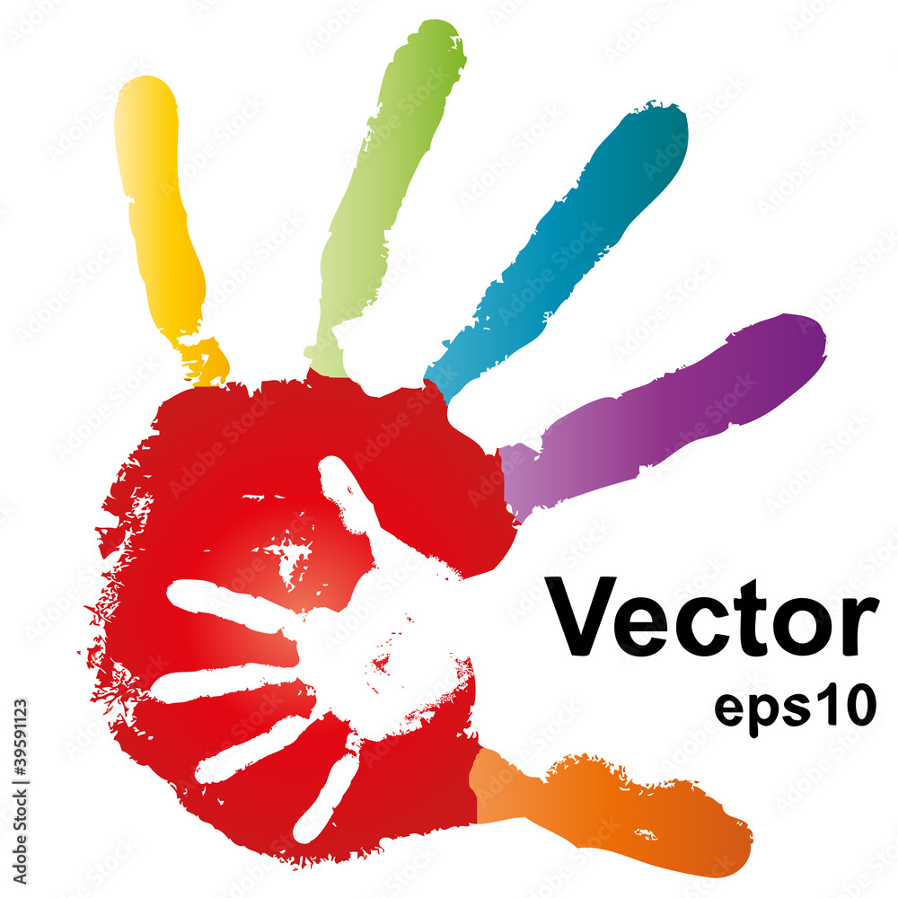 Vector conceptual hands painted Stock Vector | Adobe Stock
