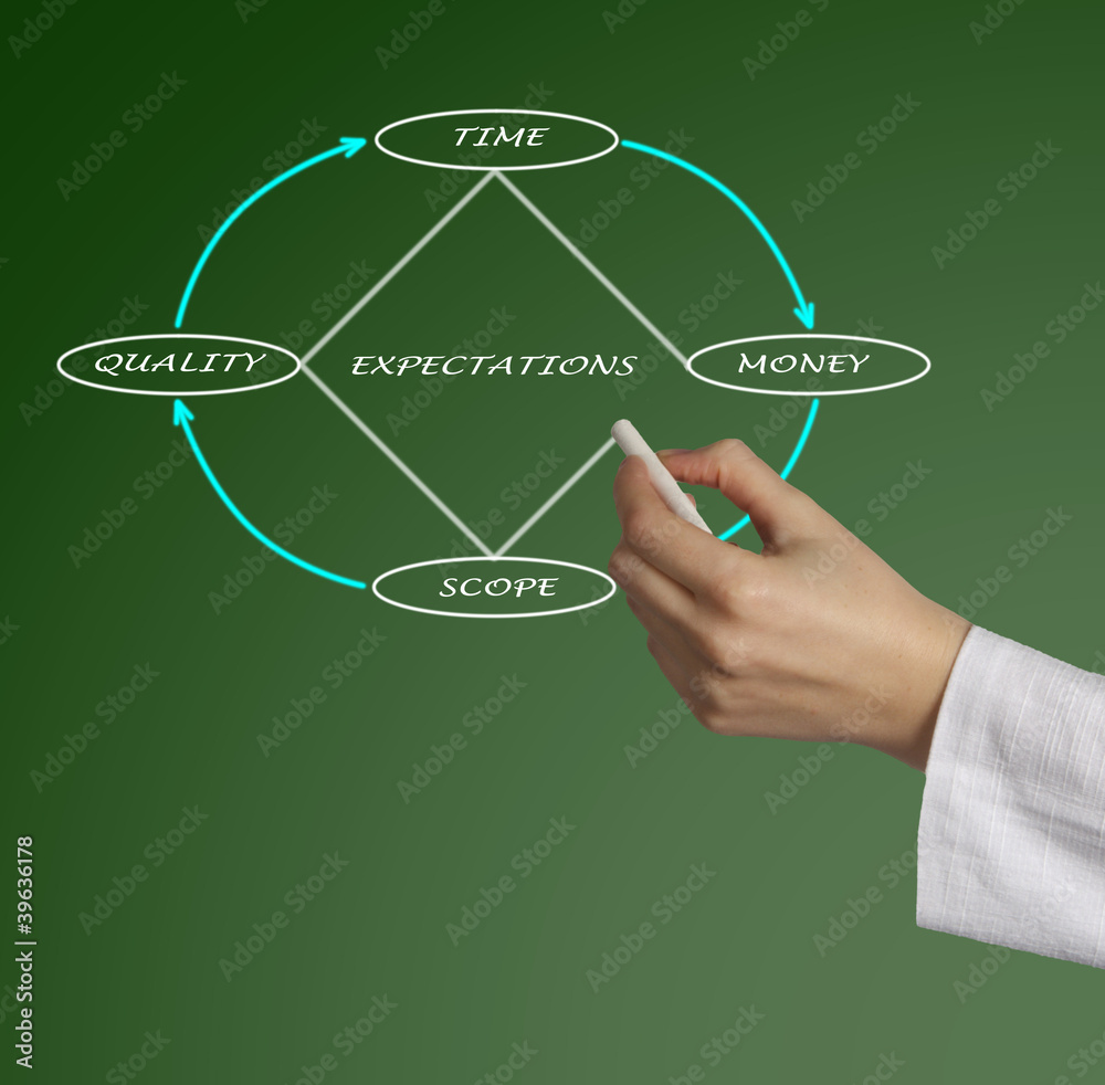 Presentation of Project Management Diamond Model Stock Illustration ...