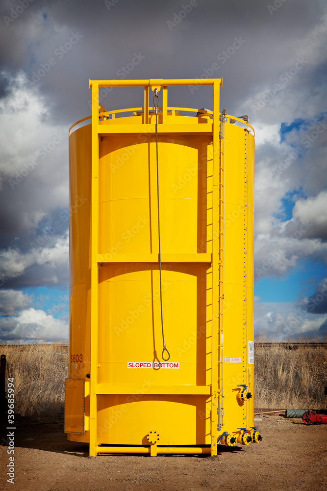 Sloped Bottom Oil Storage Tank Stock Photo | Adobe Stock