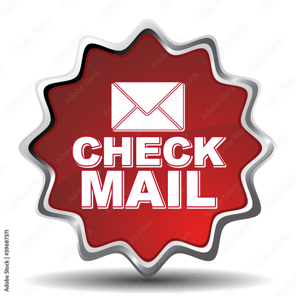 CHECK MAIL ICON Stock Vector | Adobe Stock