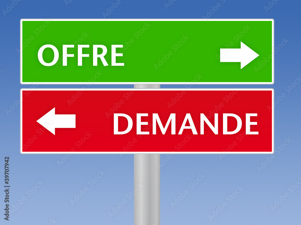 l'offre et la demande Illustration Stock | Adobe Stock