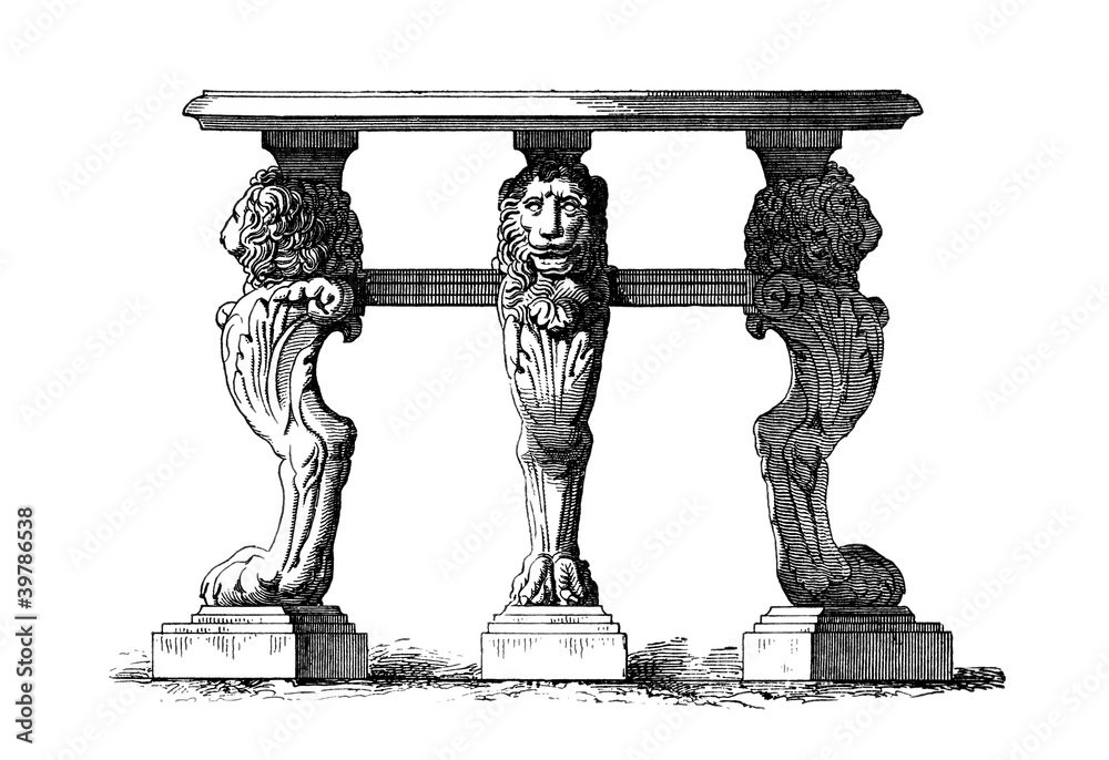 Table - Rome Antique Illustration Stock | Adobe Stock