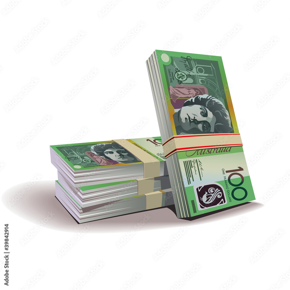 Australian dollar banknotes vector illustration Stock Vector | Adobe Stock