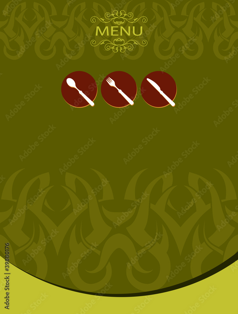 hotel Menu Design Template Stock Vector | Adobe Stock