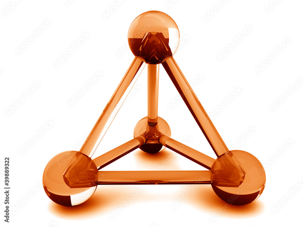 glass model of molecular lattice Stock Photo | Adobe Stock