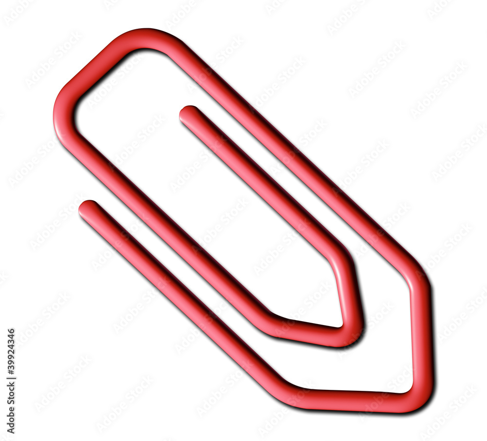 Illustrazione Stock graffetta rossa | Adobe Stock