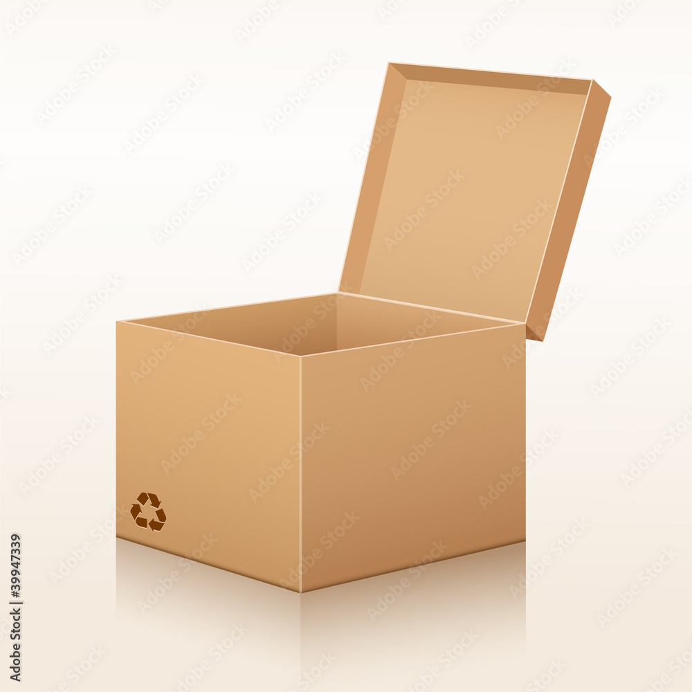 Corrugated box recycle vector illustration Stock Vector | Adobe Stock