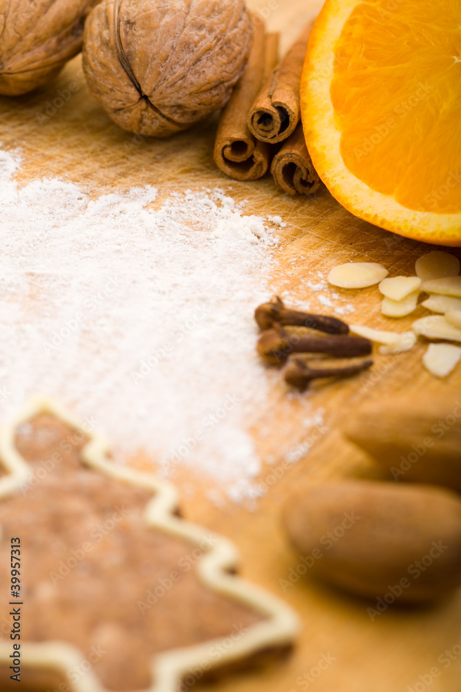 Backzutaten und Mehl Stock Photo | Adobe Stock