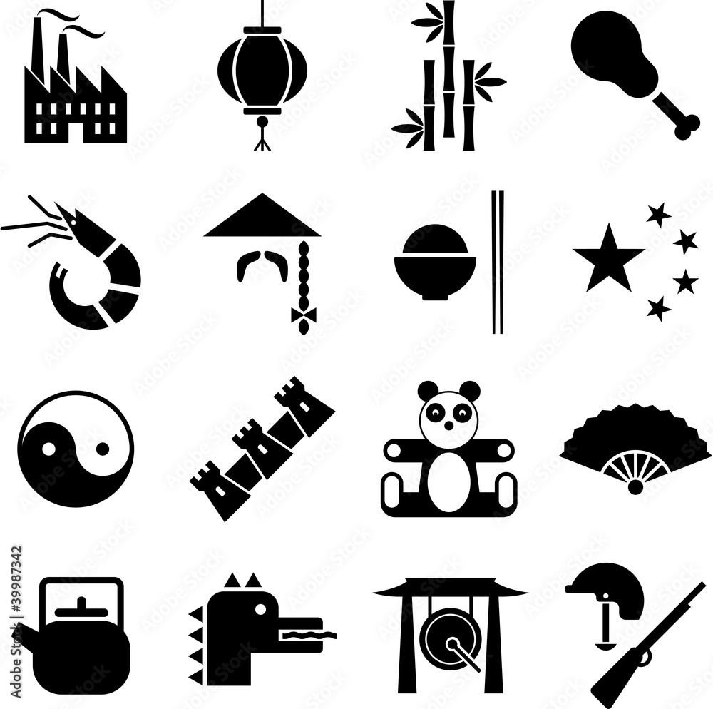 China icons vector de Stock | Adobe Stock