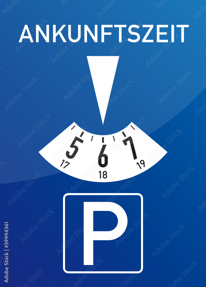 Parkscheibe Stock-Vektorgrafik | Adobe Stock