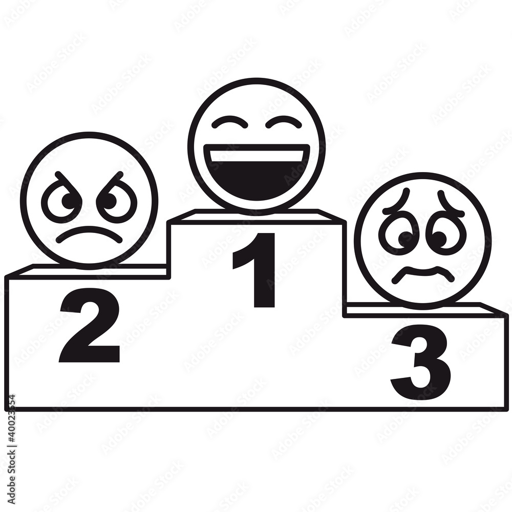 smiley_podium_1c Stock Illustration | Adobe Stock