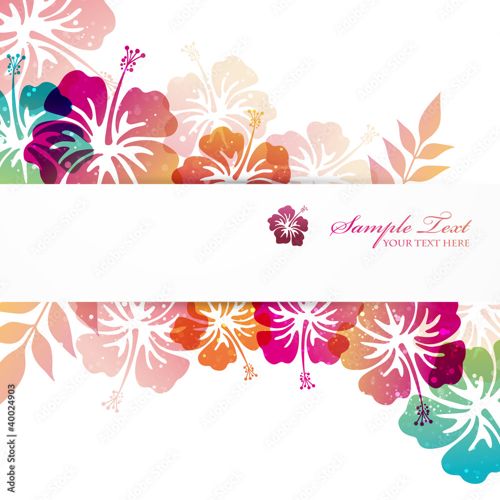 hibiscus background Stock Vector | Adobe Stock