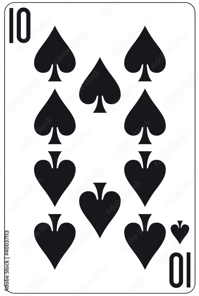 Pik 10 Stock-Illustration | Adobe Stock