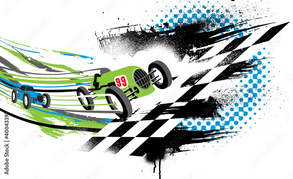 Race to the Finish Line Stock Vector | Adobe Stock