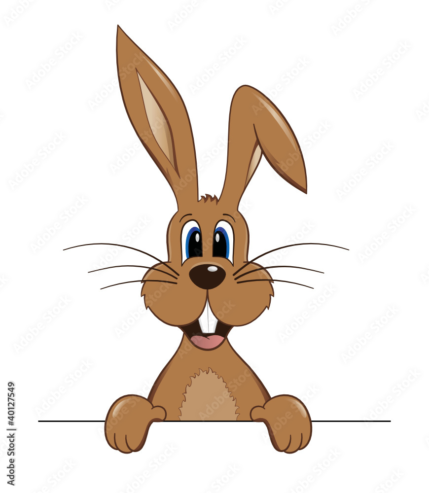 Vecteur Stock Hase schaut hervor - Frohe Ostern - Osterhase | Adobe Stock