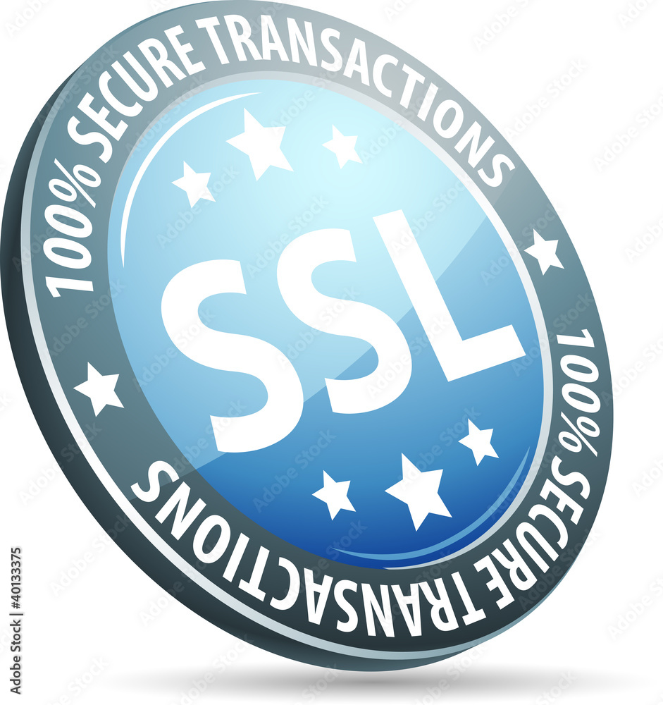 SSL 100% Secure Transactions Stock Illustration | Adobe Stock