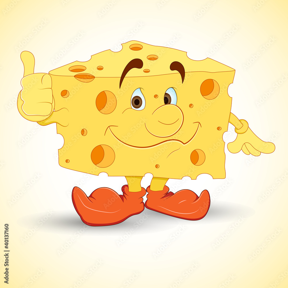 Cartoon Cheese Vector Stock Vector | Adobe Stock