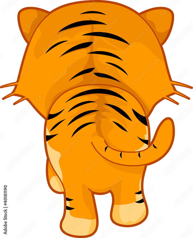 Tiger Back Stock Vector | Adobe Stock