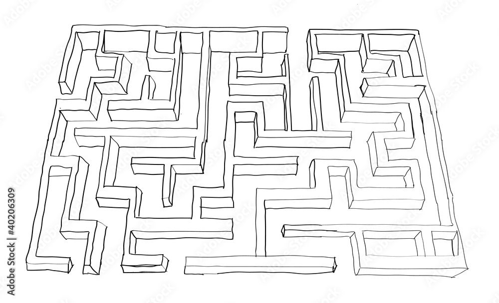 Labyrinth Stock-Illustration | Adobe Stock