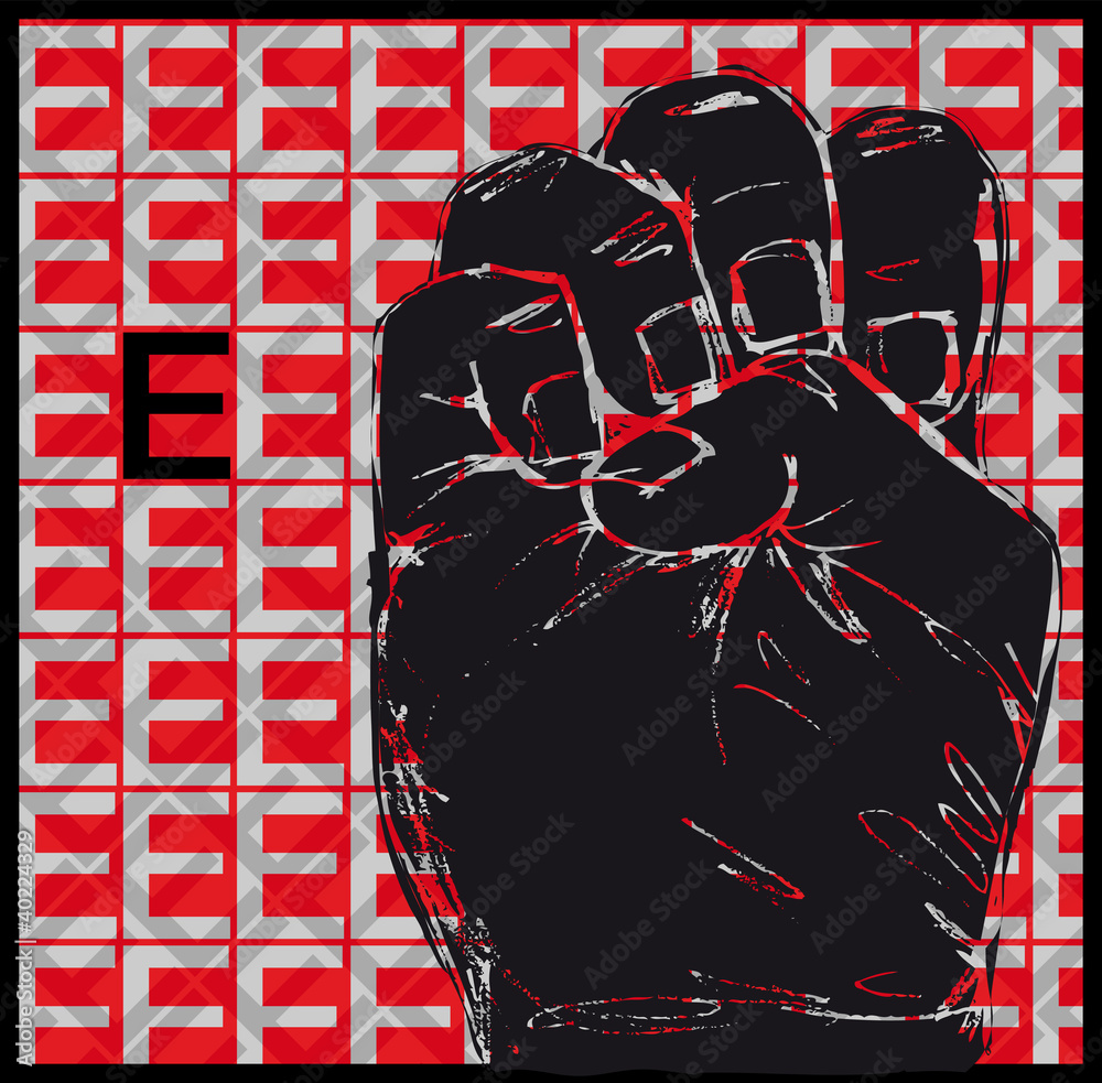 Sketch of Sign Language Hand Gestures, Letter e Stock Vector | Adobe Stock