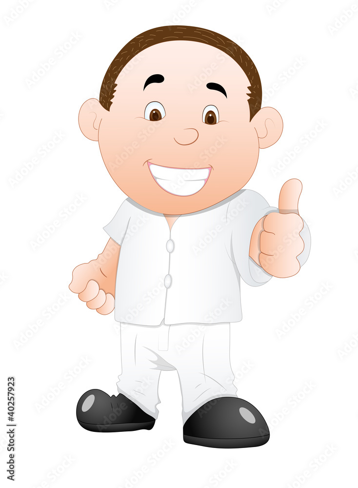 Cartoon Boy Giving Thumbs Up Stock Vector | Adobe Stock