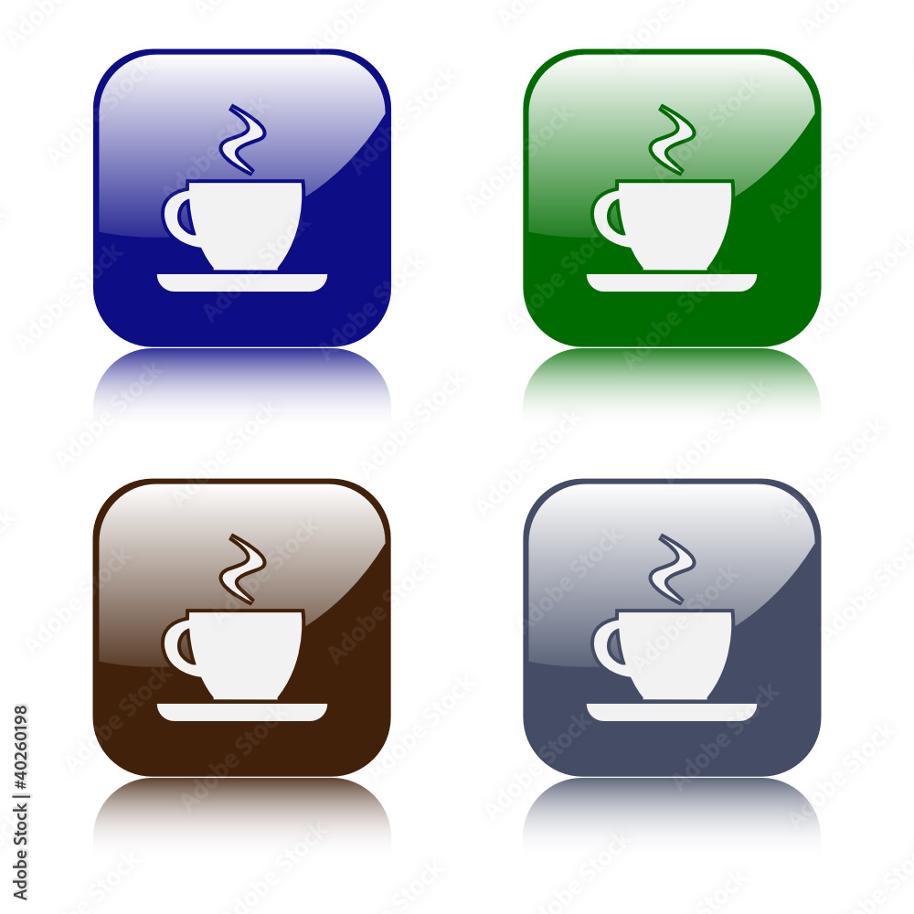 Kaffeetasse Icons Stock-Vektorgrafik | Adobe Stock