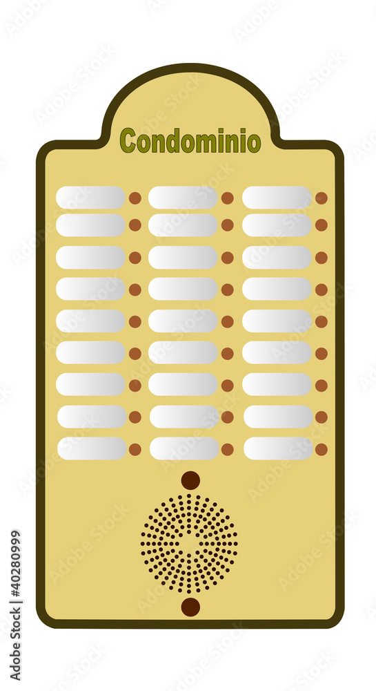 Elenco Condomini Citofono Condominiale Stock Illustration Adobe Stock