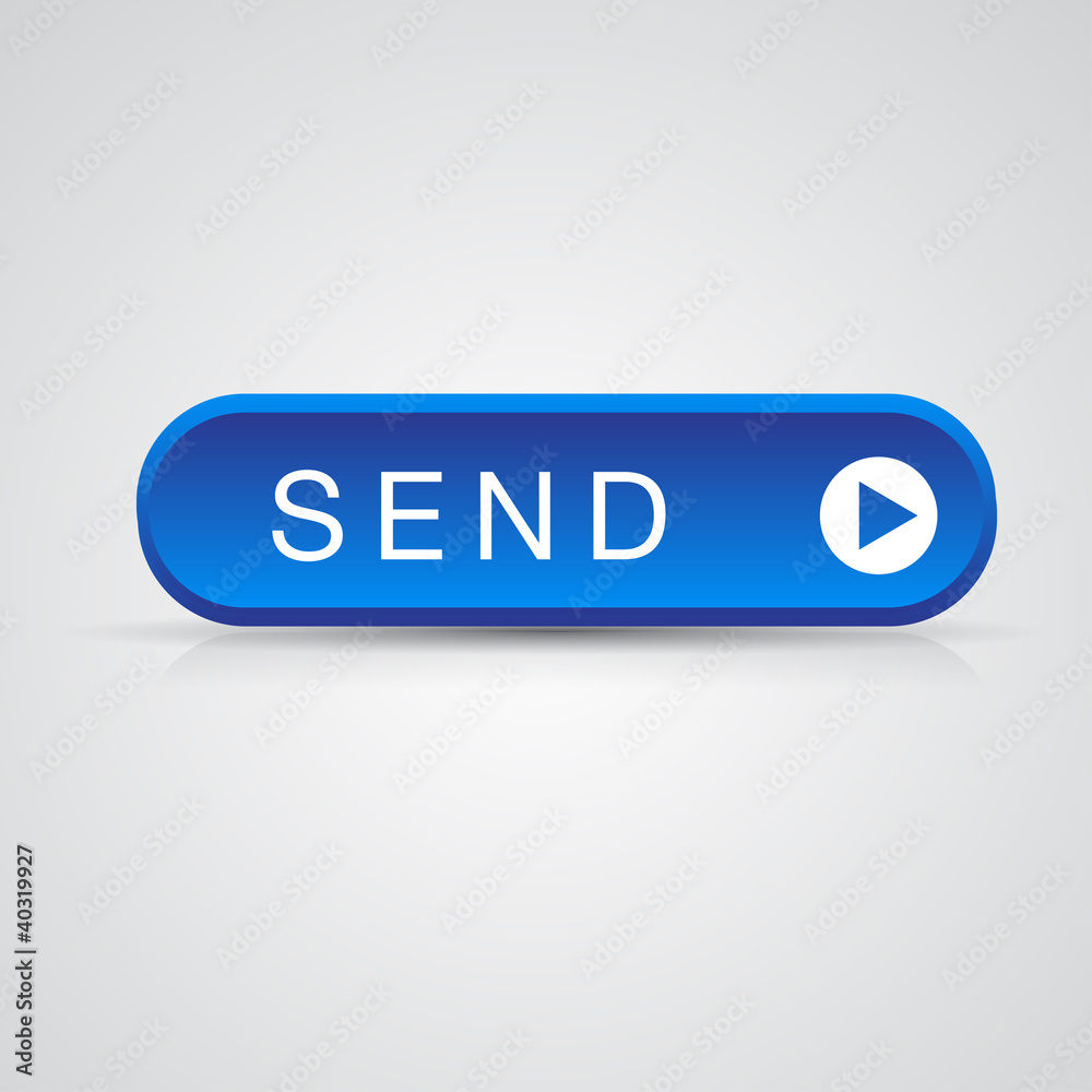 Blue send button, mail mesage vector Stock Vector | Adobe Stock