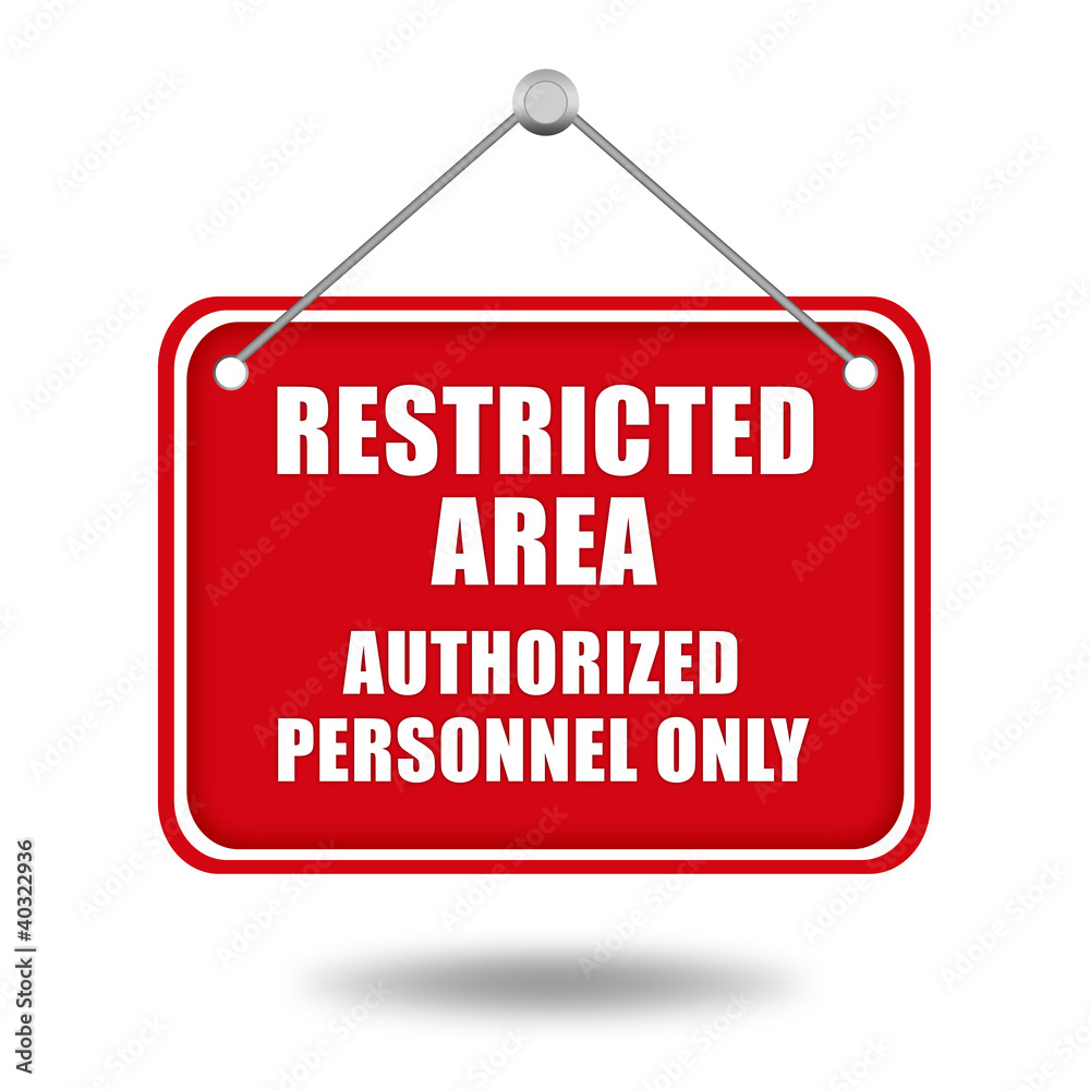 Restricted area signboard Stock Illustration | Adobe Stock