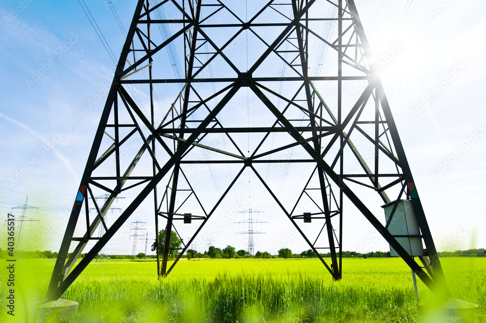 Stromleitung Stock Photo | Adobe Stock