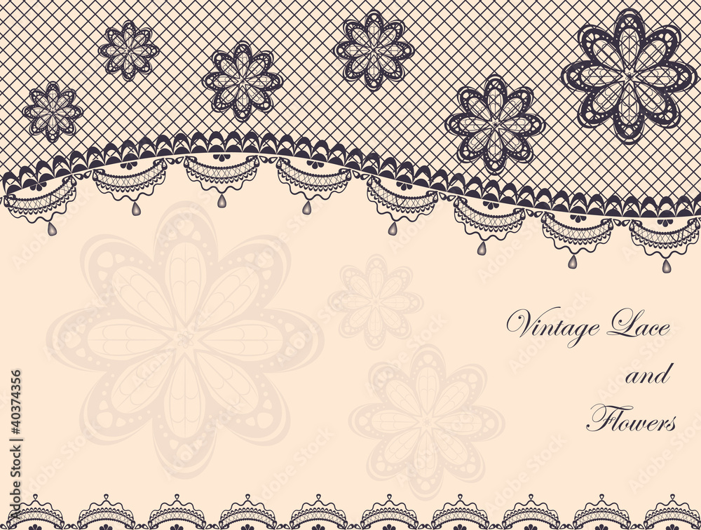 Vintage lace background Stock Illustration | Adobe Stock