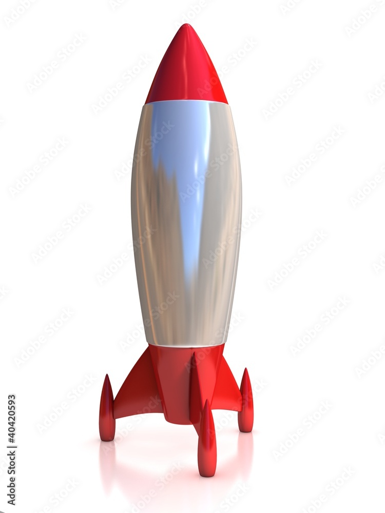 3d rocket isolated Stock Illustration | Adobe Stock