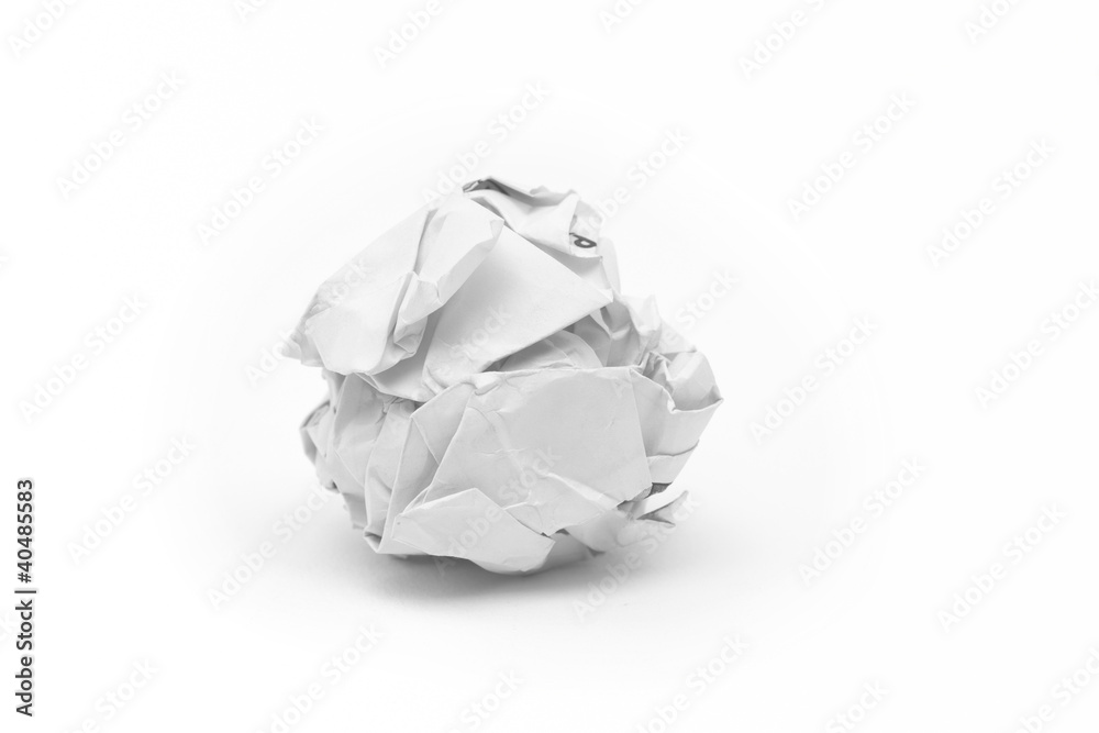 close-up of crumpled paper ball Stock Photo | Adobe Stock