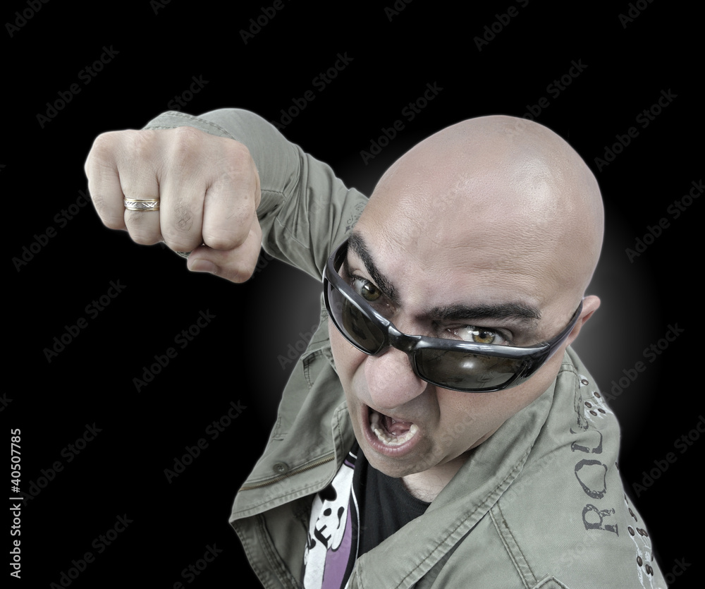 Hombre violento. Stock Photo | Adobe Stock