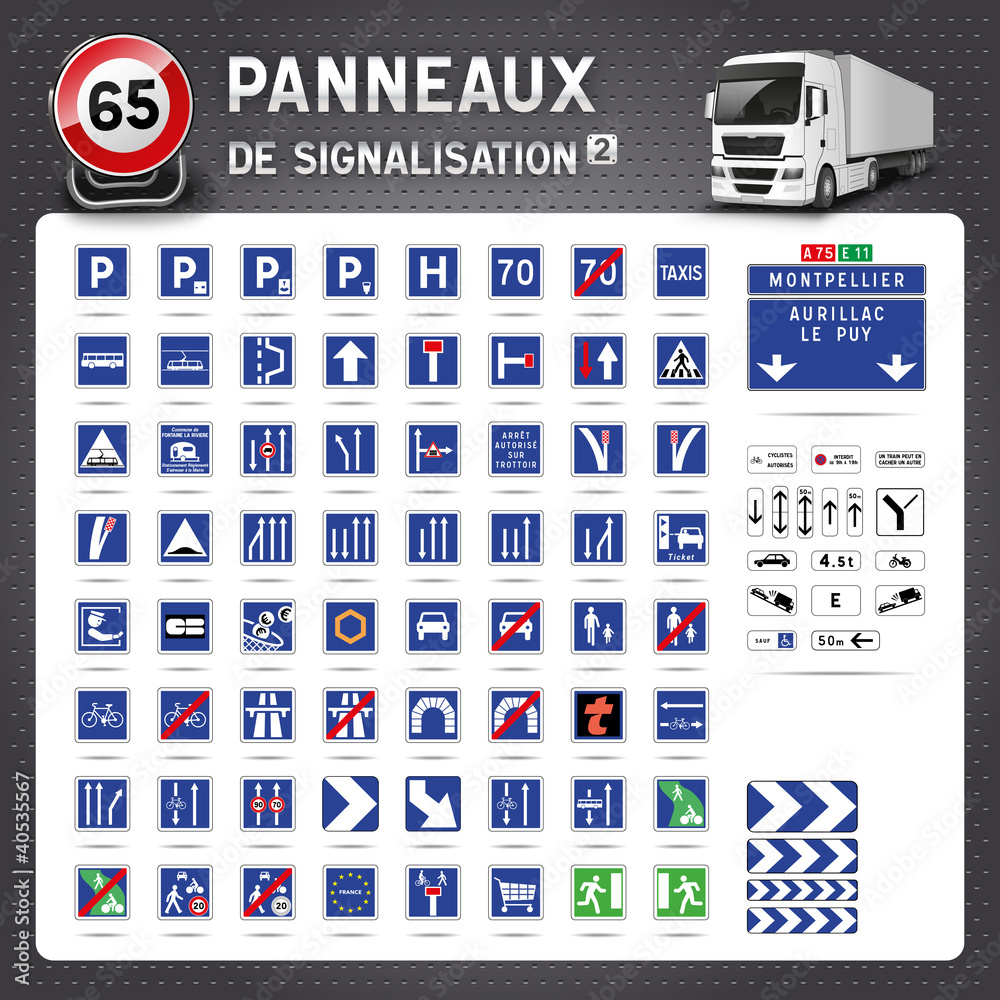 Vecteur Stock Panneaux de signalisation routière #2 | Adobe Stock