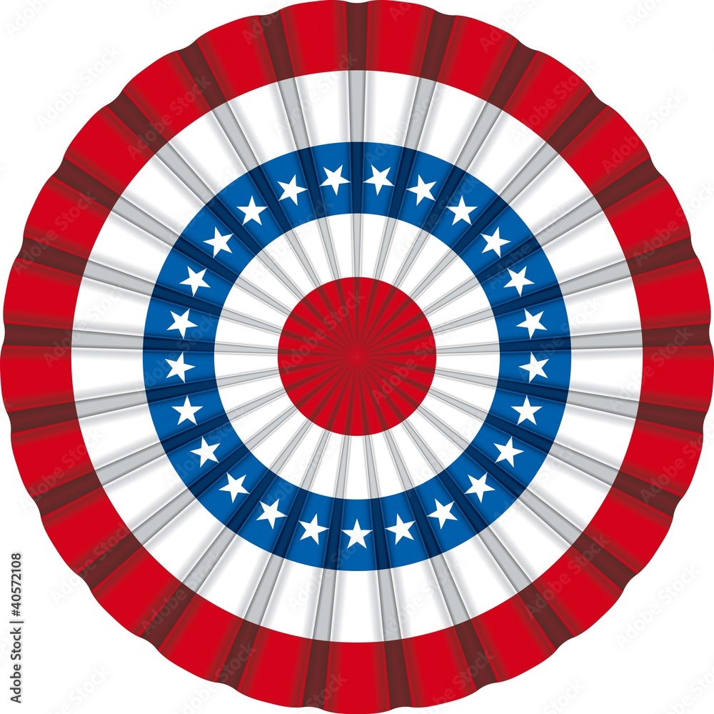 USA flag cockade Stock Vector | Adobe Stock