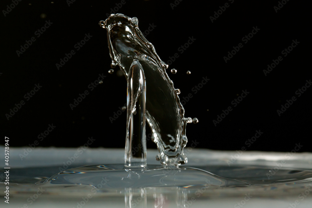 Water drop falling and colliding Stock Photo | Adobe Stock