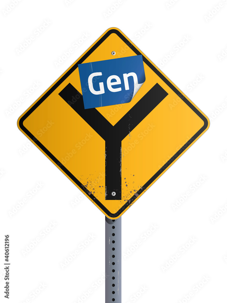 Panneau Gen Y Stock Vector | Adobe Stock