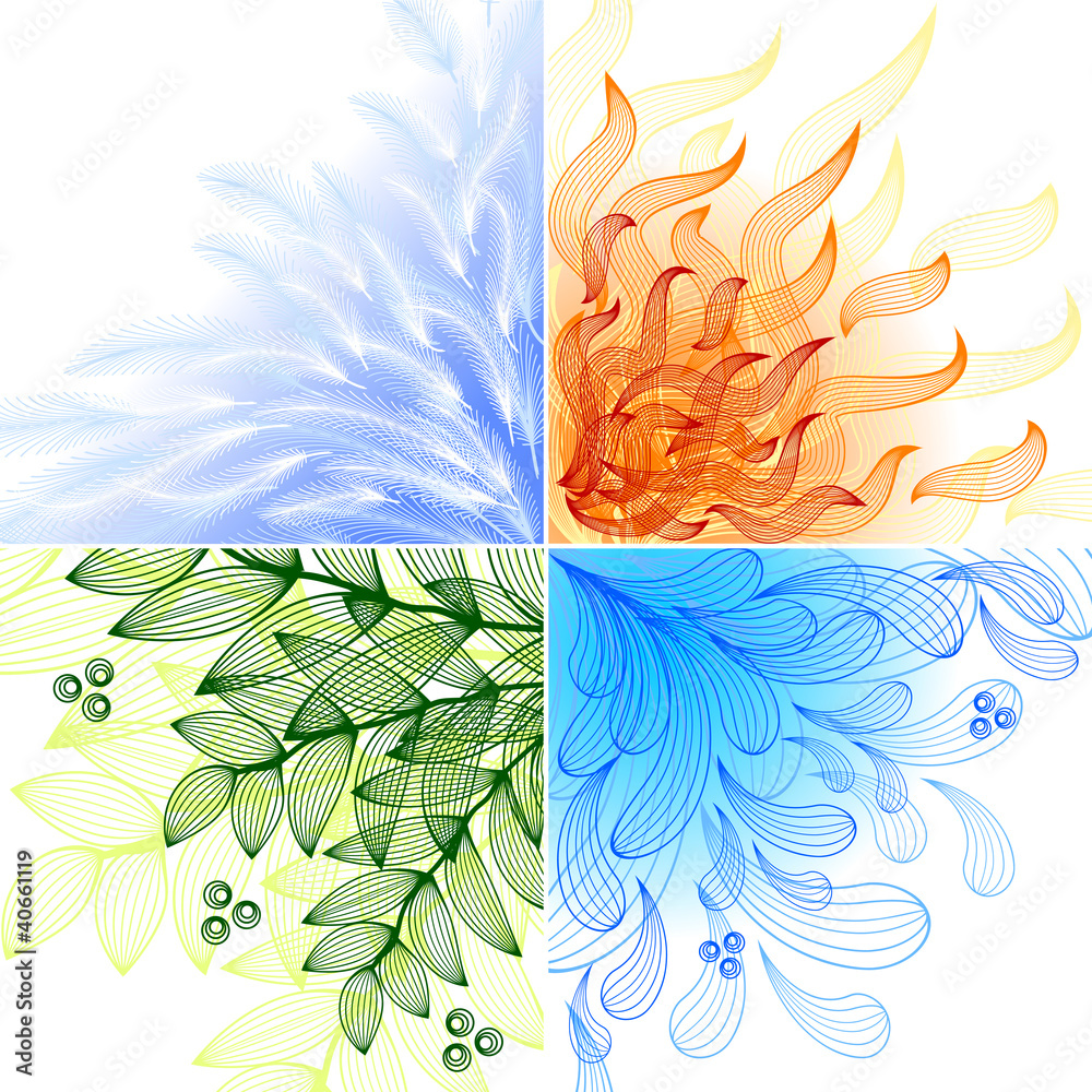 Four elements Stock-Vektorgrafik | Adobe Stock