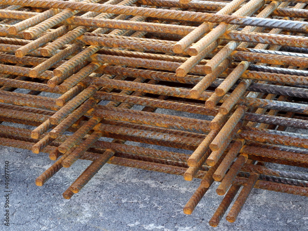 Reinforcing bar mesh Stock Photo | Adobe Stock