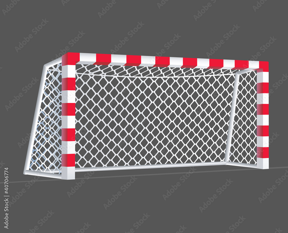 Soccer goal with rectangle goalposts. Stock Vector | Adobe Stock