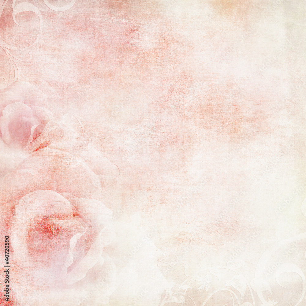 pink wedding background with roses Stock Illustration | Adobe Stock